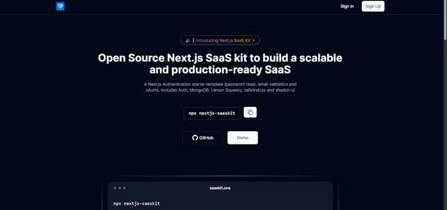 Saaskit - Open Source Next.js SaaS kit | Steemhunt